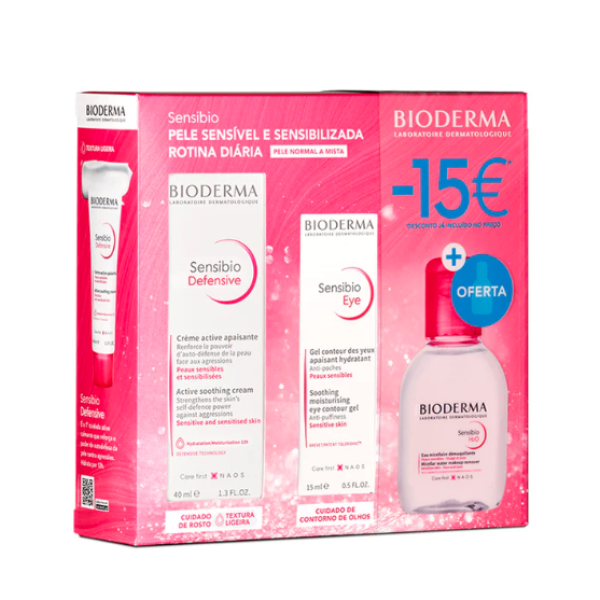 Sensibio Bioderma Coffret Pele Sensível e Sensibilizada Rotina Diária ...